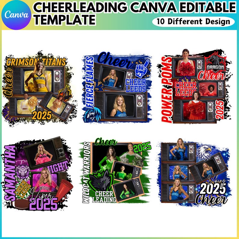 Cheerleading Canva Editable Template, Senior Sport Design, Senior Night ...