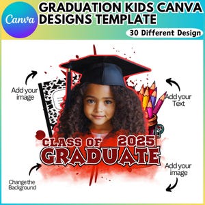30 Kids Graduation Canva Editable Template, Class of 2025 Kids ...