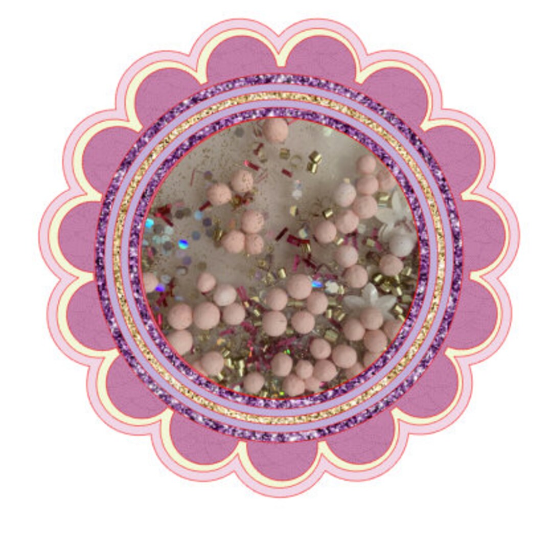 Flower Cake Topper, Scalloped Shaker Cake Topper, Shaker Cake Topper ...