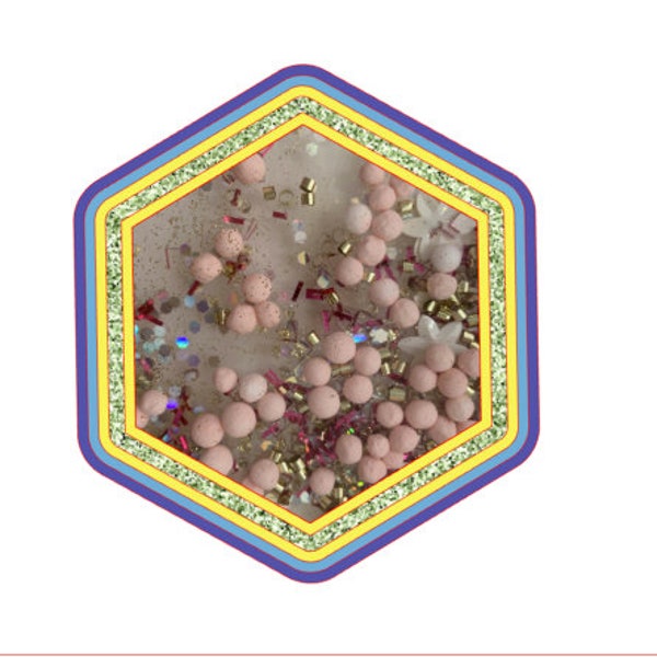 Hexagon Cake Template - Etsy