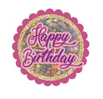 Scallop Circle Shaker SVG Cut Files With Happy Birthday - Etsy