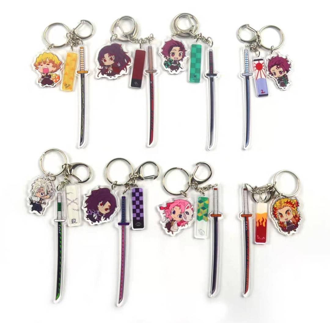 Demon Slayer Keychains/Cute Anime Manga Keychains/Comic | Etsy