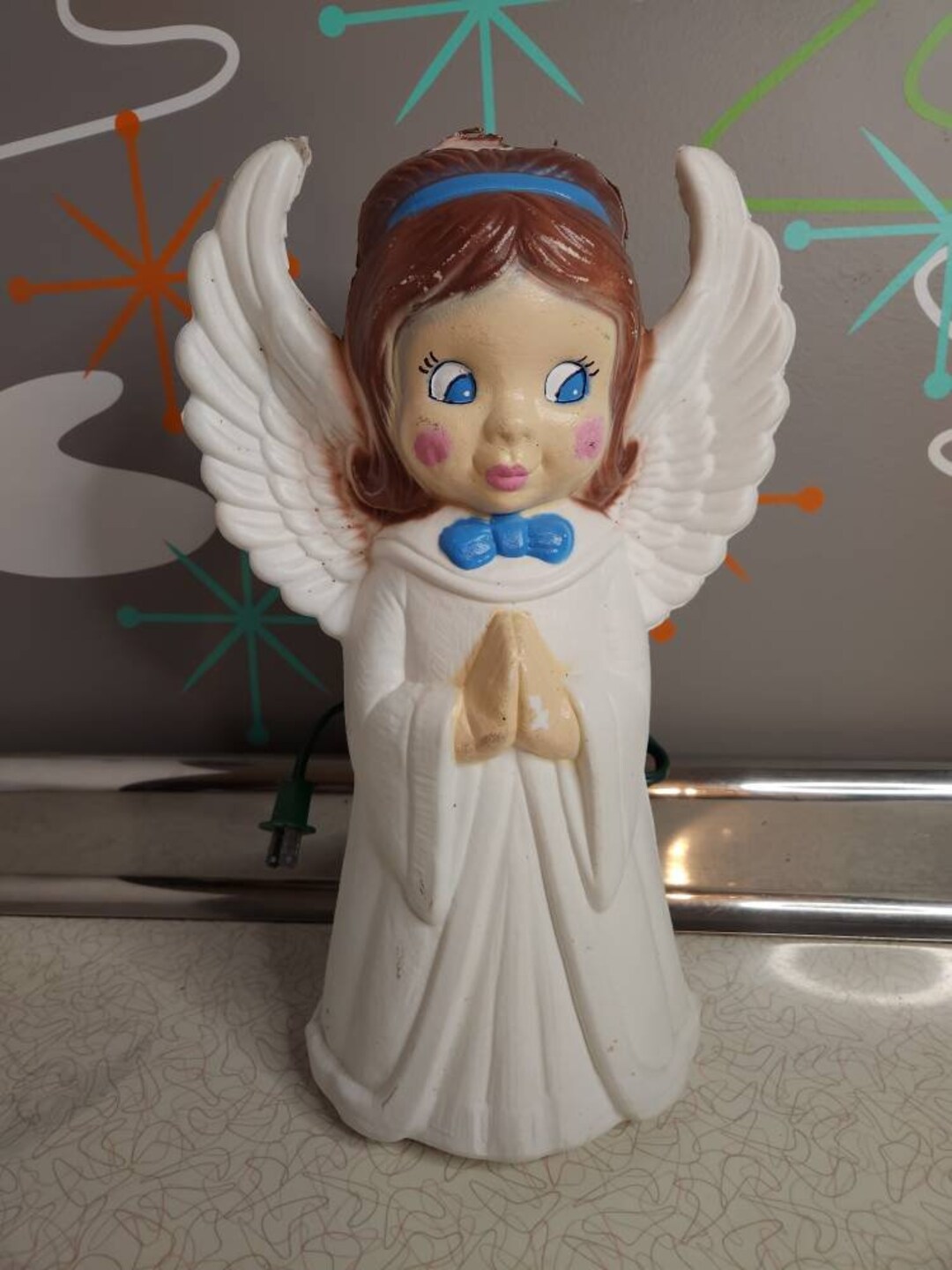 Blow Mold Angel, 1950's Table Top Vintage, Christmas, Decor, Display ...