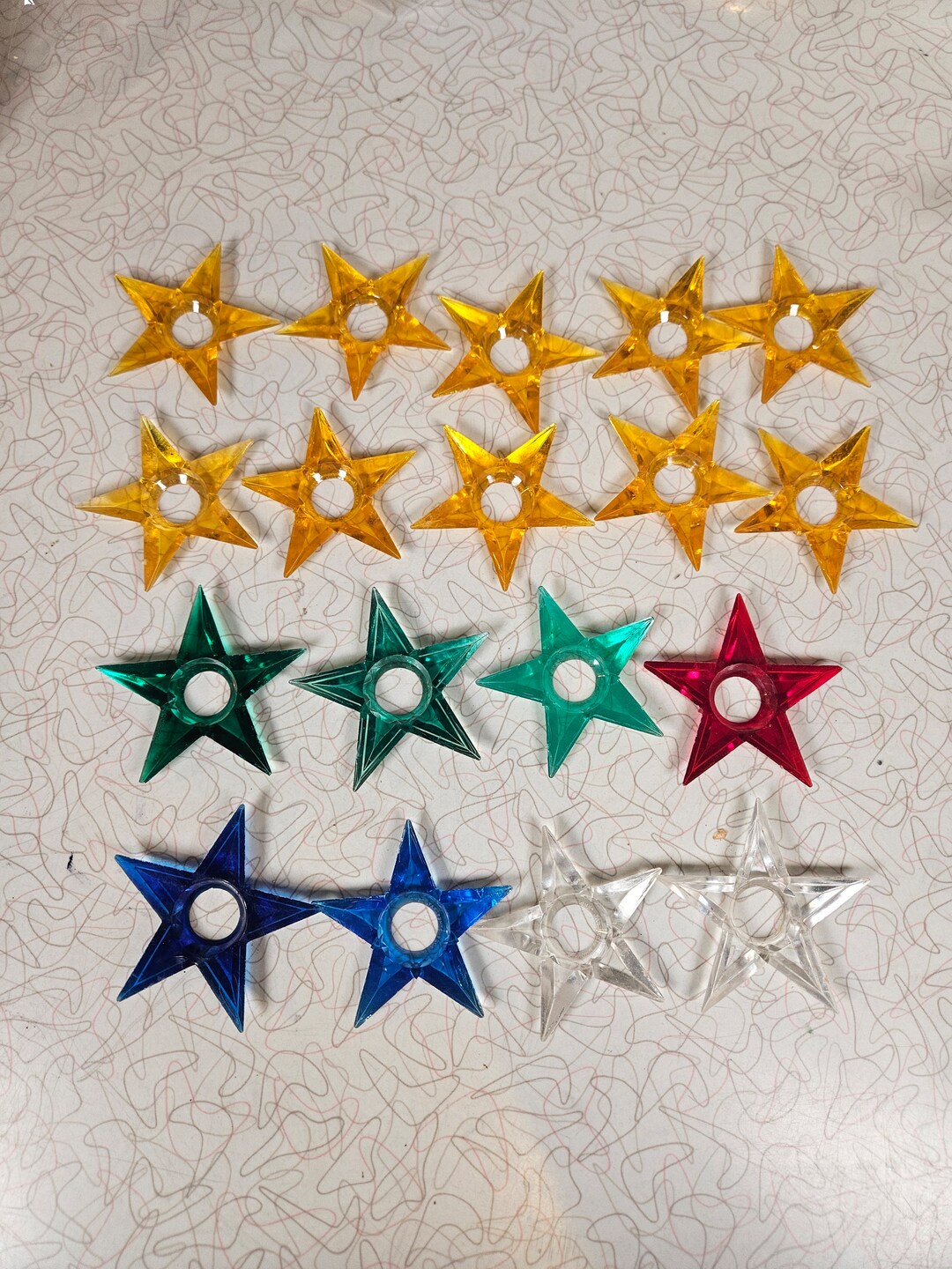 Vintage Christmas Tree Light Reflectors, Set of 18 STAR Vintage Multi ...