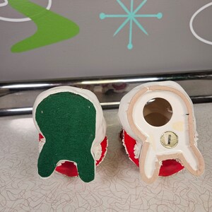 Vintage Napco Spaghetti Santa Bank, Red White Spaghetti Santa, Blue ...