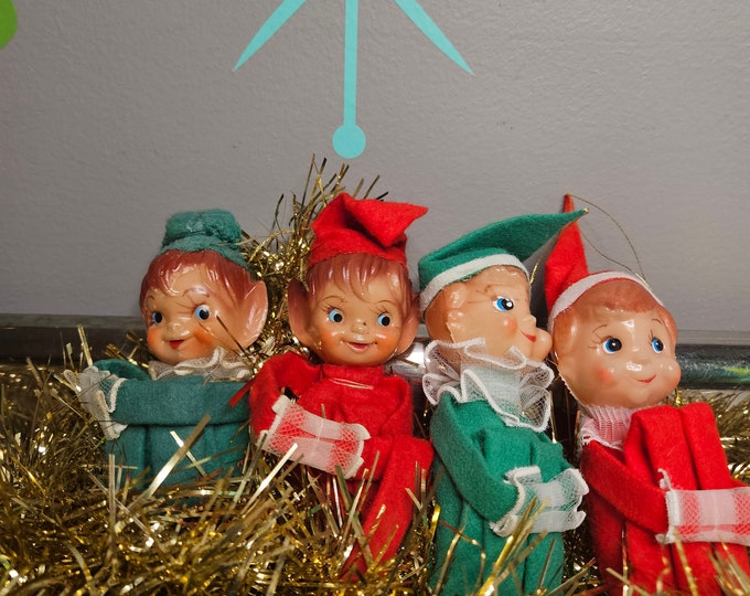 Kitschy Vintage Knee Hugging Elves, Sold Separately, 1960s, Japan ...