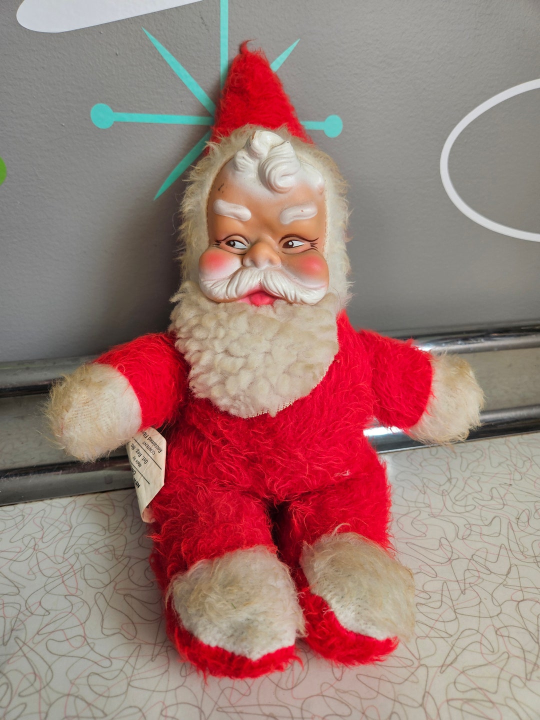 Vintage Rushton Santa, Rushton Rubber Faced Santa, Christmas Santa ...