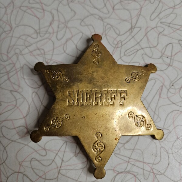 Brass Sheriff Badge - Etsy