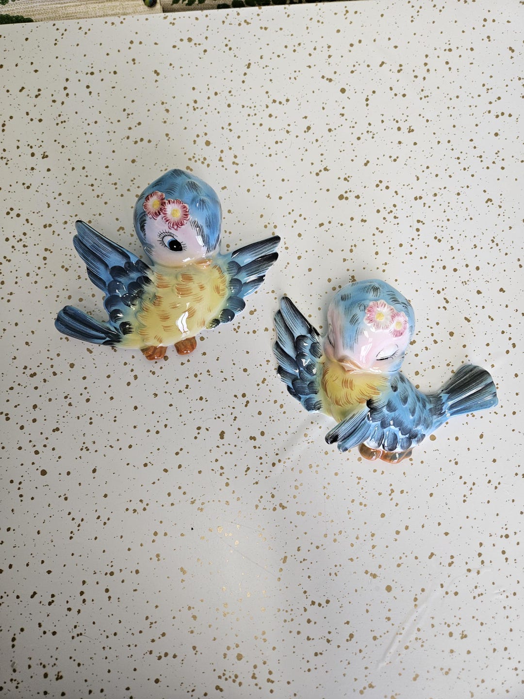 RARE Lefton Bluebird Pocket Wall Decor, 7845, ESD, 1950’s, Bluebird ...