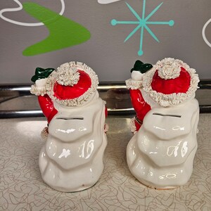 Vintage Napco Spaghetti Santa Bank, Red White Spaghetti Santa, Blue ...