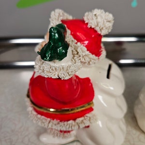 Vintage Napco Spaghetti Santa Bank, Red White Spaghetti Santa, Blue ...