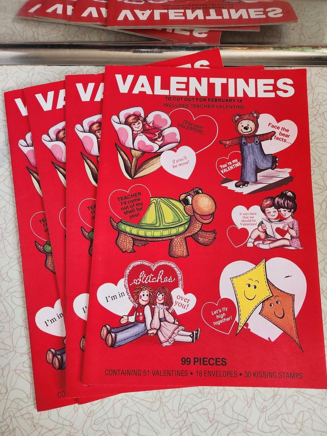 Vintage Valentines Books, Valentines, Paper, Cards, Retro, 1980s - Etsy ...