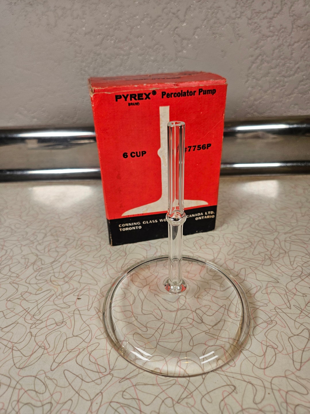 Vintage NOS Replacement Pyrex Flameware 7756p 6 Cup Percolator Pump ...