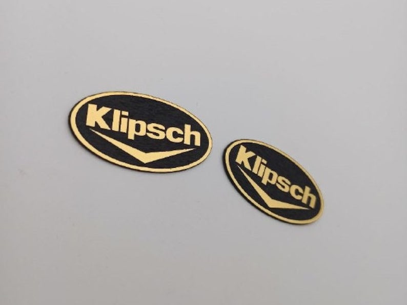2 Pcs. Plastic Oval Badge With Klipsch Logo in Gold, Silver, White - Etsy