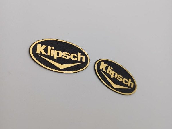 2 Pcs. Plastic Oval Badge With Klipsch Logo in Gold, Silver, White - Etsy