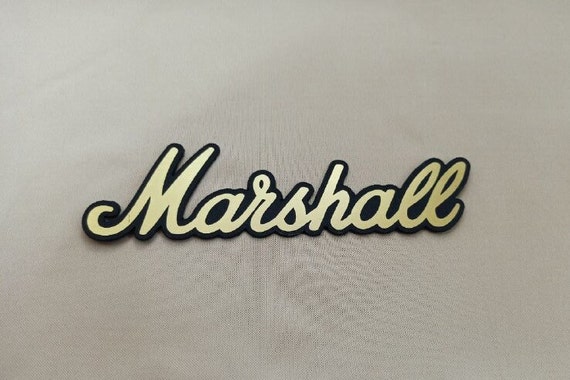 Marshall Logo on Amplifier in Gold Silver and White | Etsy