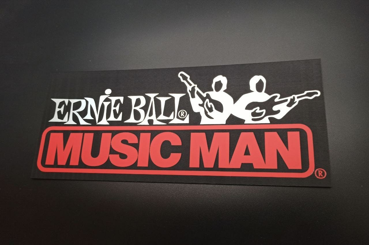 Plastic Music Man Logo in Silver Red Size 11 Cm X 26 Cm - Etsy