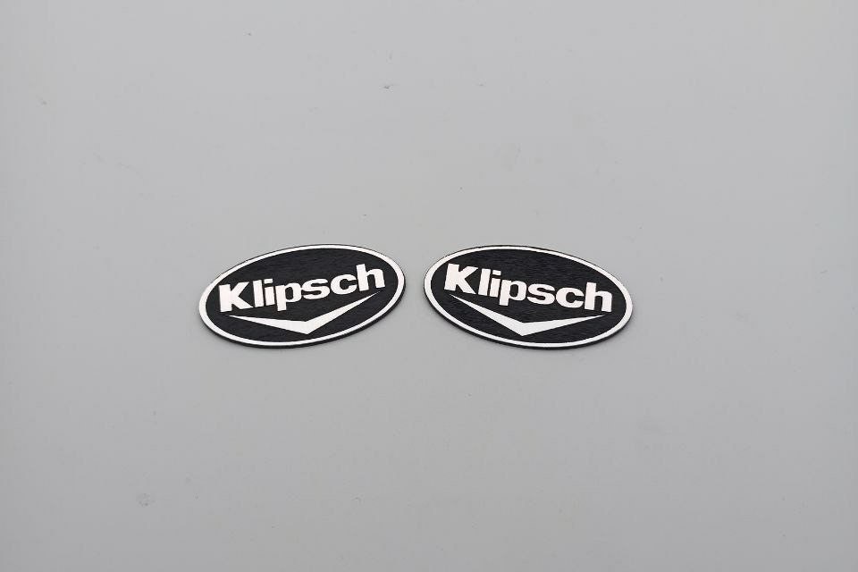 2 Pcs. Plastic Oval Badge With Klipsch Logo in Gold, Silver, White - Etsy
