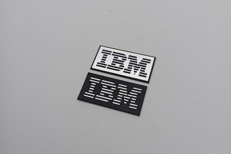 Set of 2 Plastic IBM Logos in Silver or Gold - Etsy