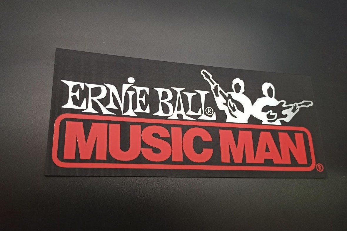 Plastic Music Man Logo in Silver Red Size 11 Cm X 26 Cm - Etsy