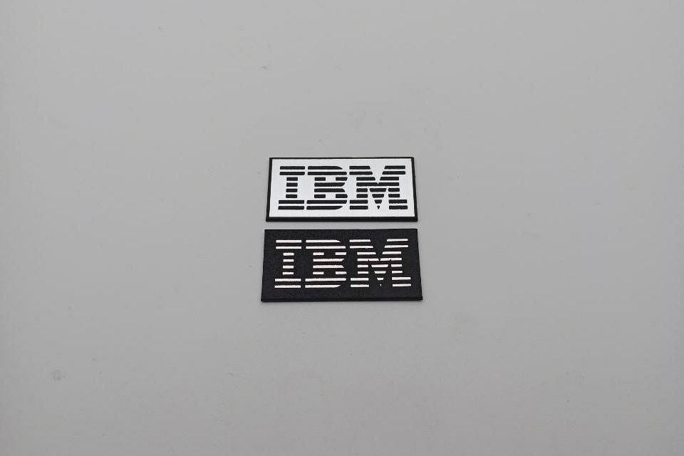 Set of 2 Plastic IBM Logos in Silver or Gold - Etsy