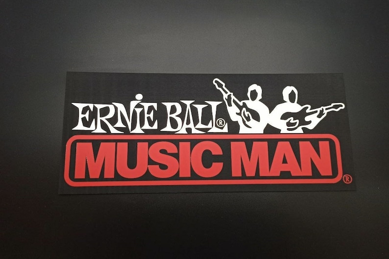 Plastic Music Man Logo in Silver Red Size 11 Cm X 26 Cm - Etsy