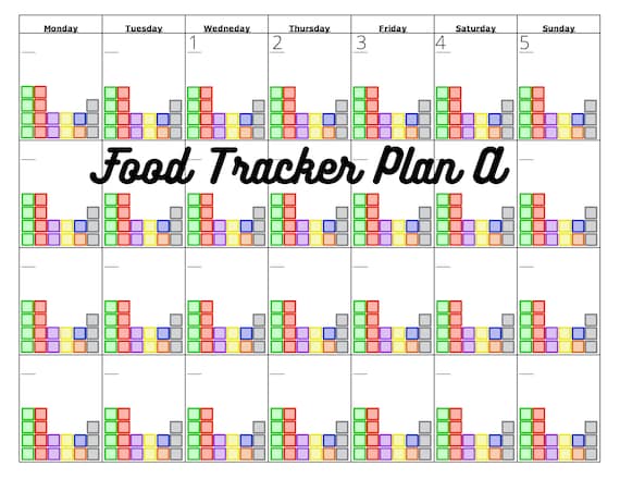 Portion Fix Food Tracker | Etsy