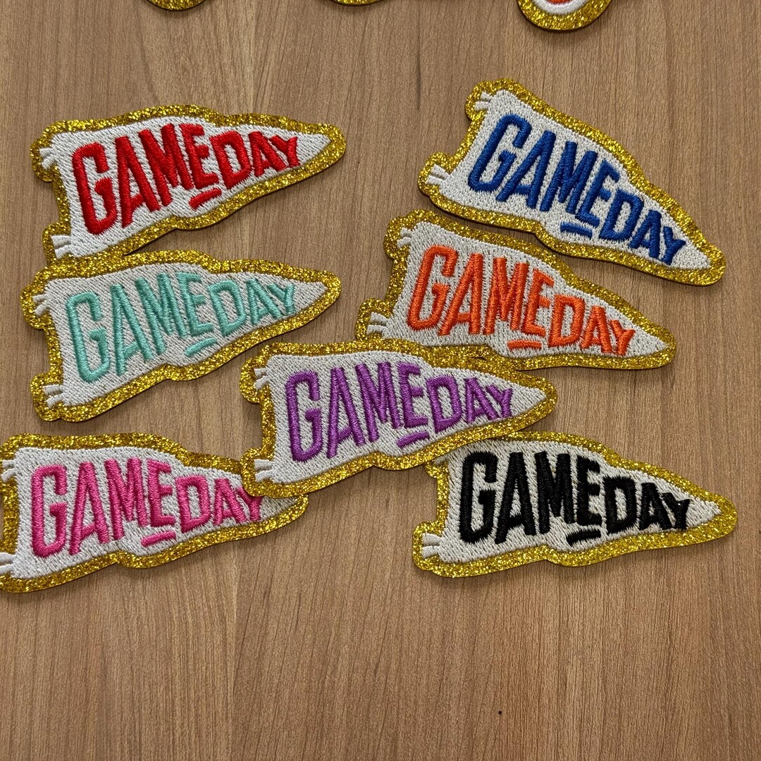 Colorful Game Day Flag Patch, Embroidered Game Day Flag Iron on Patch ...