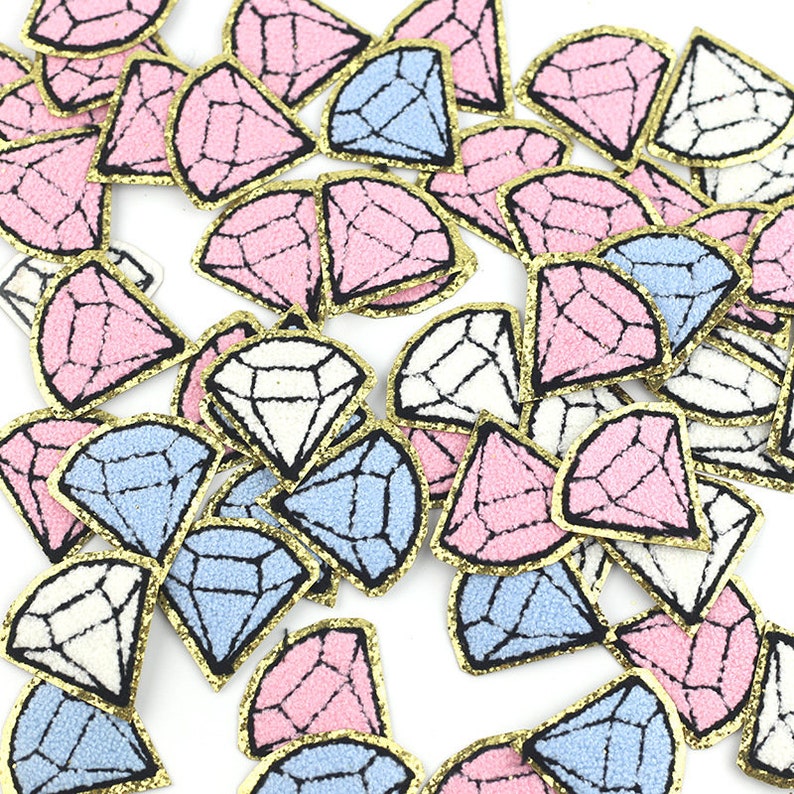Iron on Diamond Chenille Patch ADHESIVE Diamond Patch - Etsy