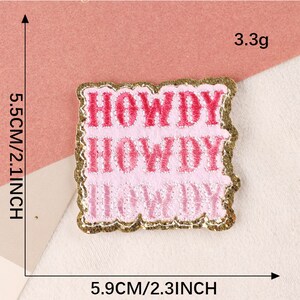 Pink Chenille Embroidered Glitter Patch, PINK Girly Fun Patches, Fun ...