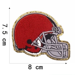 Football Helmet Patch Self Adhesive or Iron On, Chenille Football Patch ...