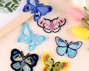 Pink Chenille Embroidered Glitter Patch, PINK Girly Fun Patches, Fun Patches, Butterfly Ironing ...