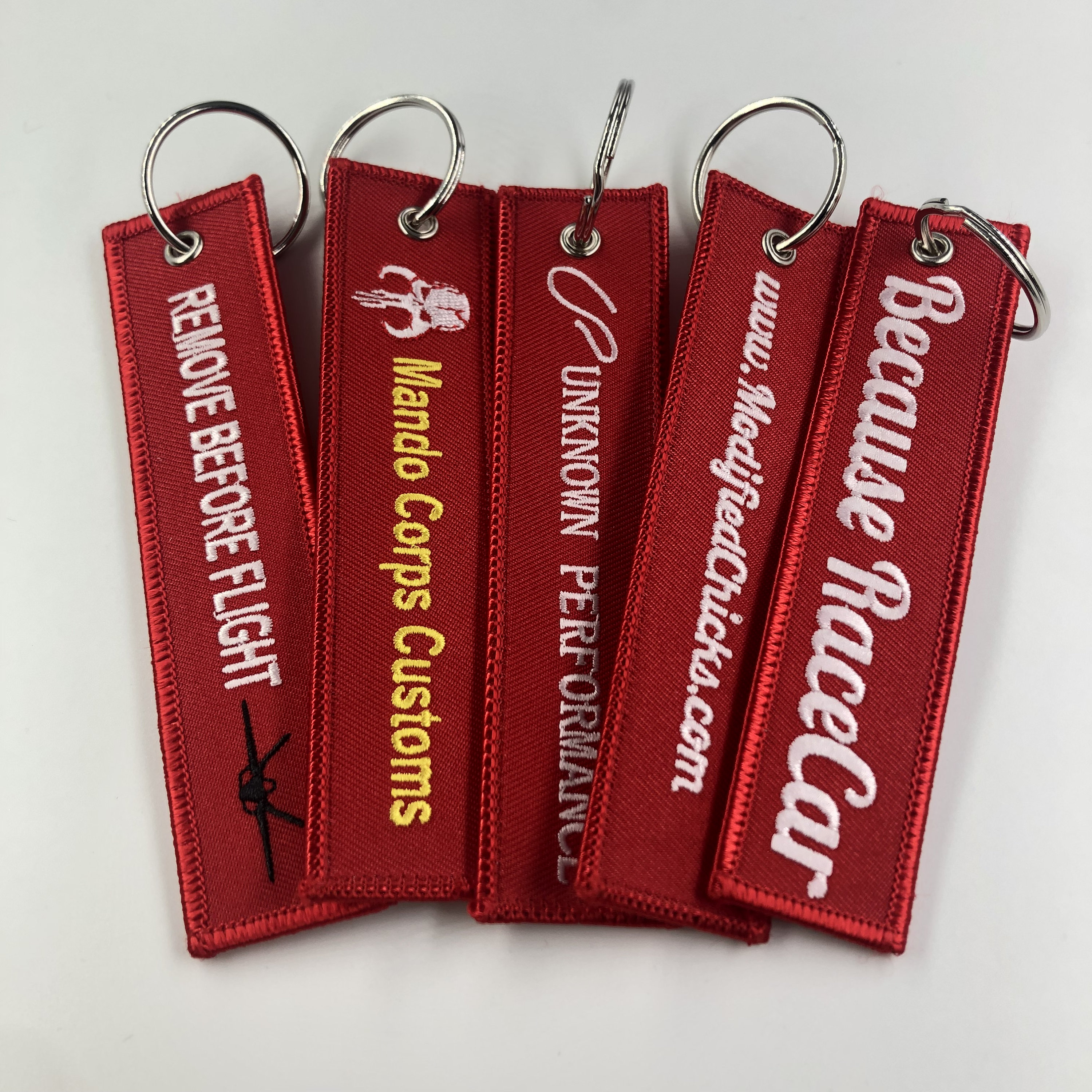 50 Custom Embroidered Keychain Custom Remove Before Flight | Etsy