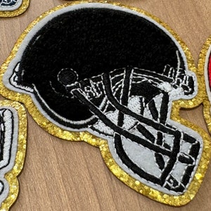 Football Helmet Patch Self Adhesive or Iron On, Chenille Football Patch ...