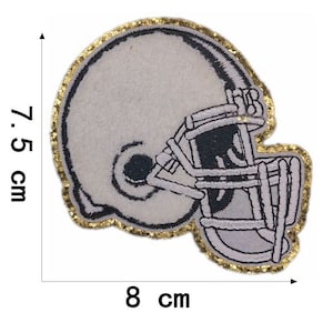 Football Helmet Patch Self Adhesive or Iron On, Chenille Football Patch ...