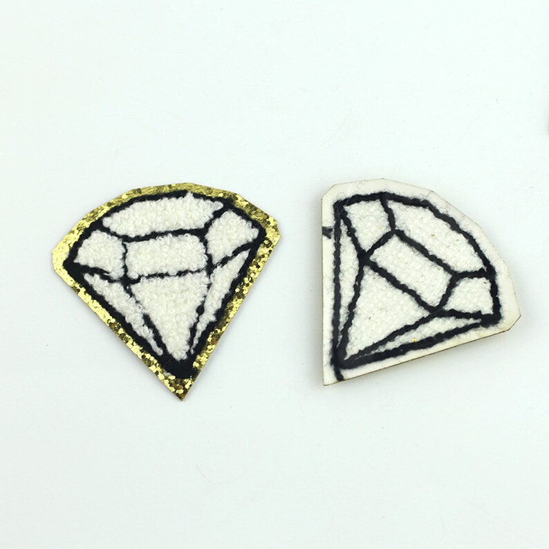 Iron on Diamond Chenille Patch ADHESIVE Diamond Patch - Etsy