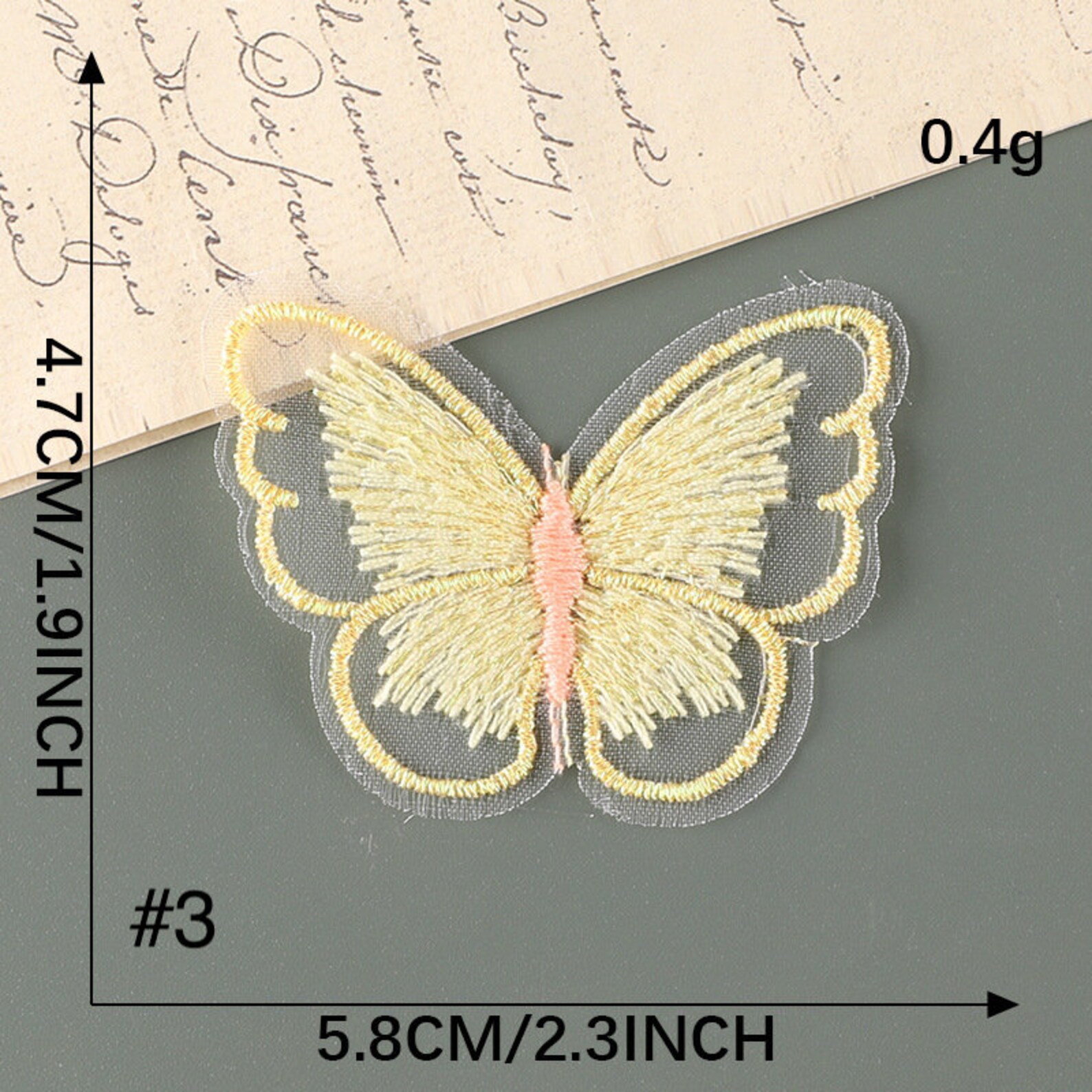 Butterfly Embroidered Lace Patch, Sew on Patch, Butterfly Applique ...