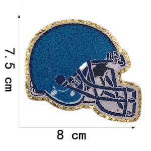 Football Helmet Patch Self Adhesive or Iron On, Chenille Football Patch ...