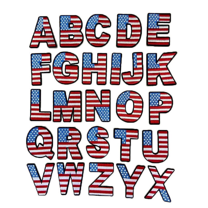Personalized Flag Letters (A-Z Letters), USA FLAG ALPHABET Letters ...