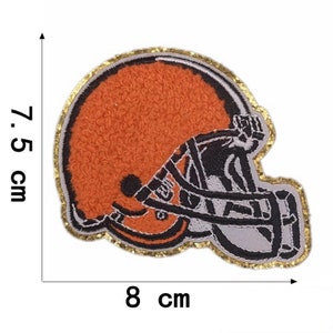 Football Helmet Patch Self Adhesive or Iron On, Chenille Football Patch ...