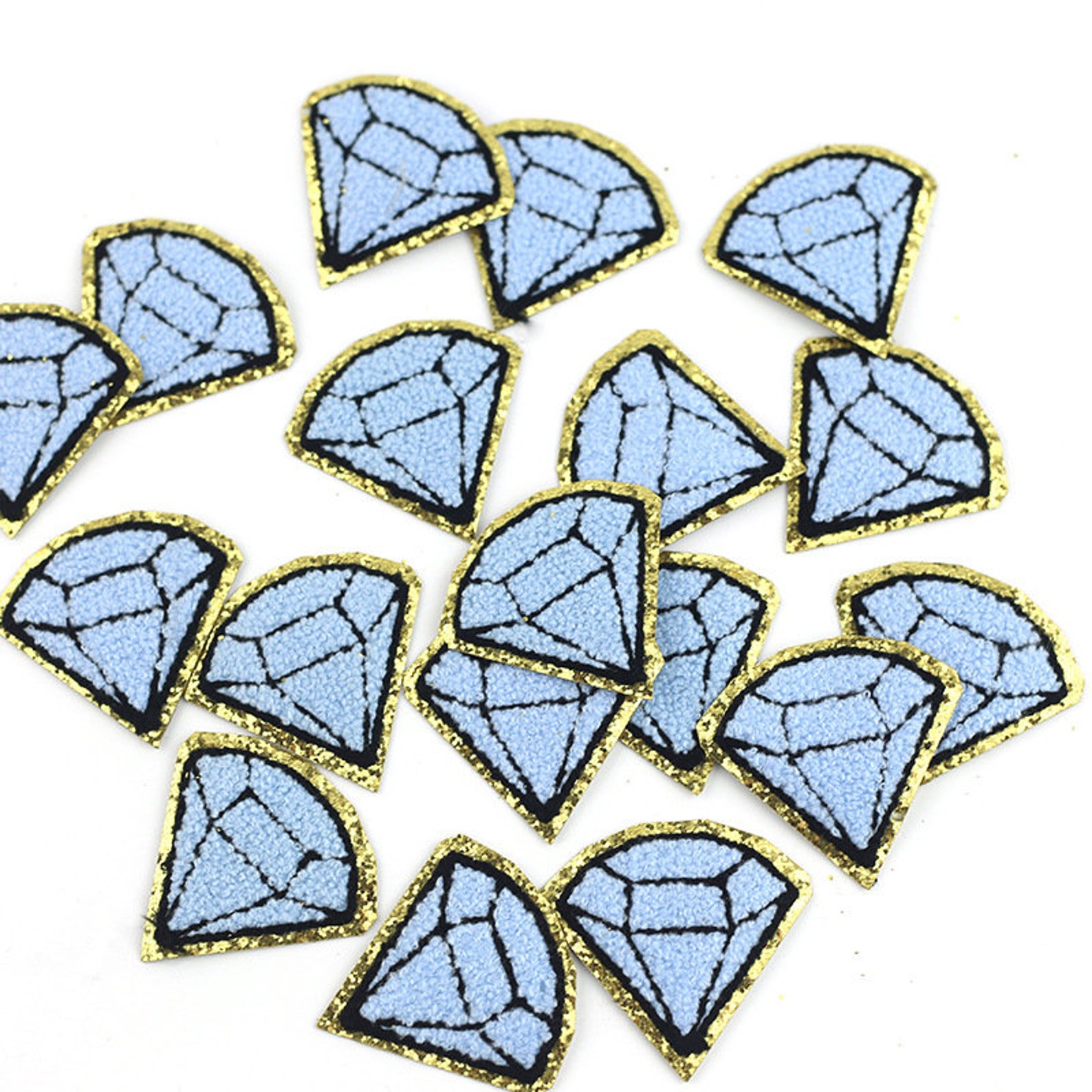 Iron on Diamond Chenille Patch ADHESIVE Diamond Patch - Etsy