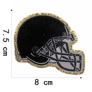 Football Helmet Patch Self Adhesive or Iron On, Chenille Football Patch ...