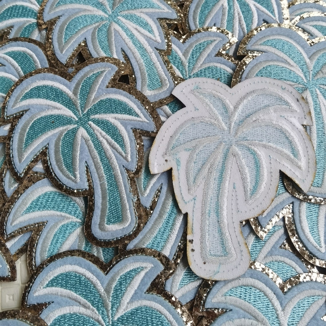 Iron on Palm Tree Embroidered Patch, Bigger Size Coconut Tree Patch ...