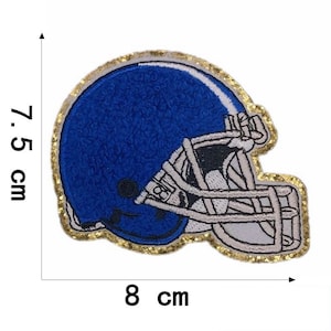 Football Helmet Patch Self Adhesive or Iron On, Chenille Football Patch ...