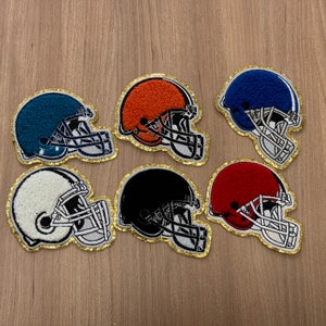 Football Helmet Patch Self Adhesive or Iron On, Chenille Football Patch ...