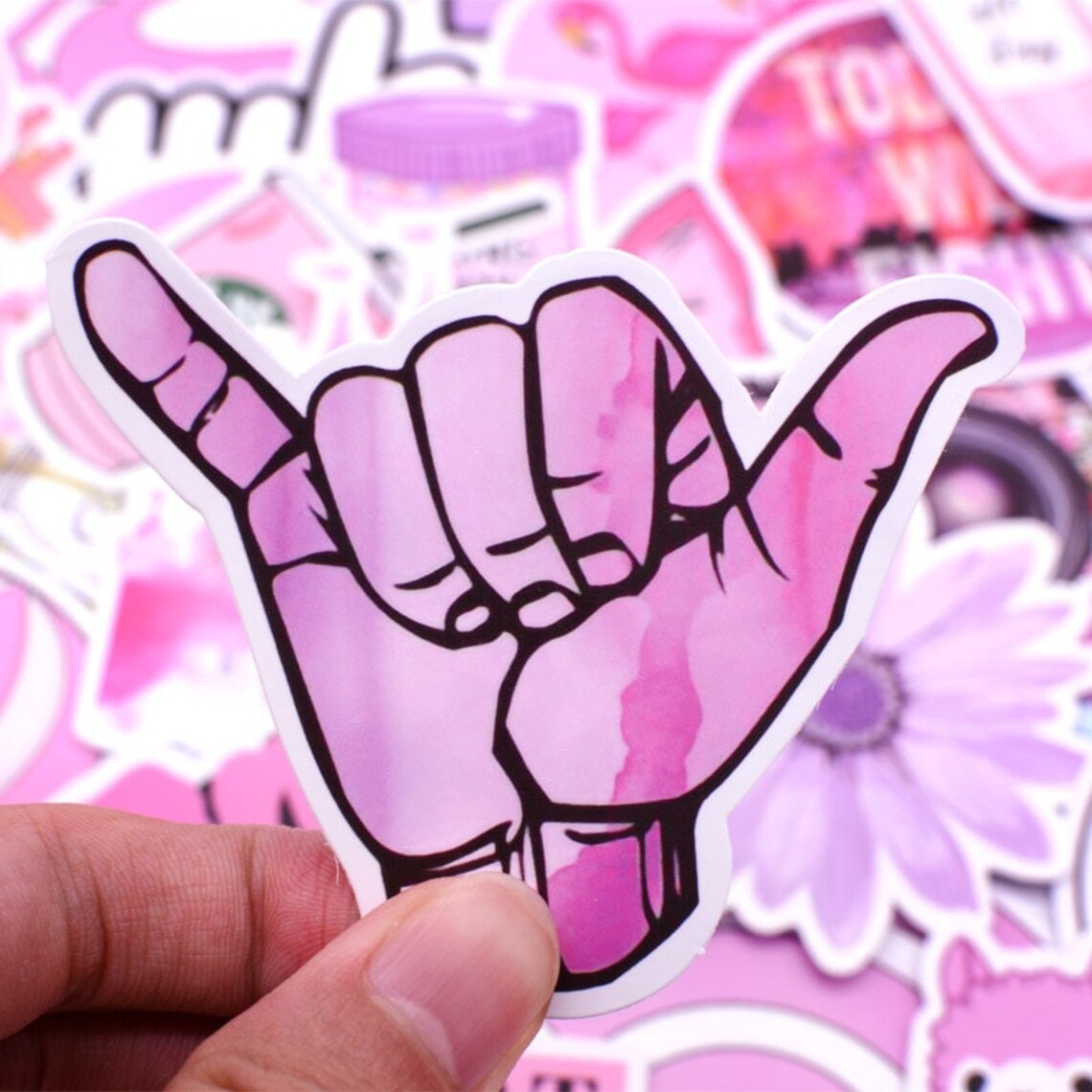 50 PCS VSCO Stickers Cute Pink Stickers | Etsy