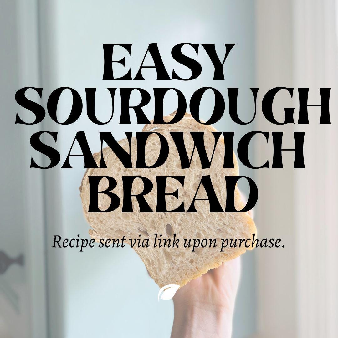 Easy Sourdough Sandwich Bread Recipe (digital File) - Etsy