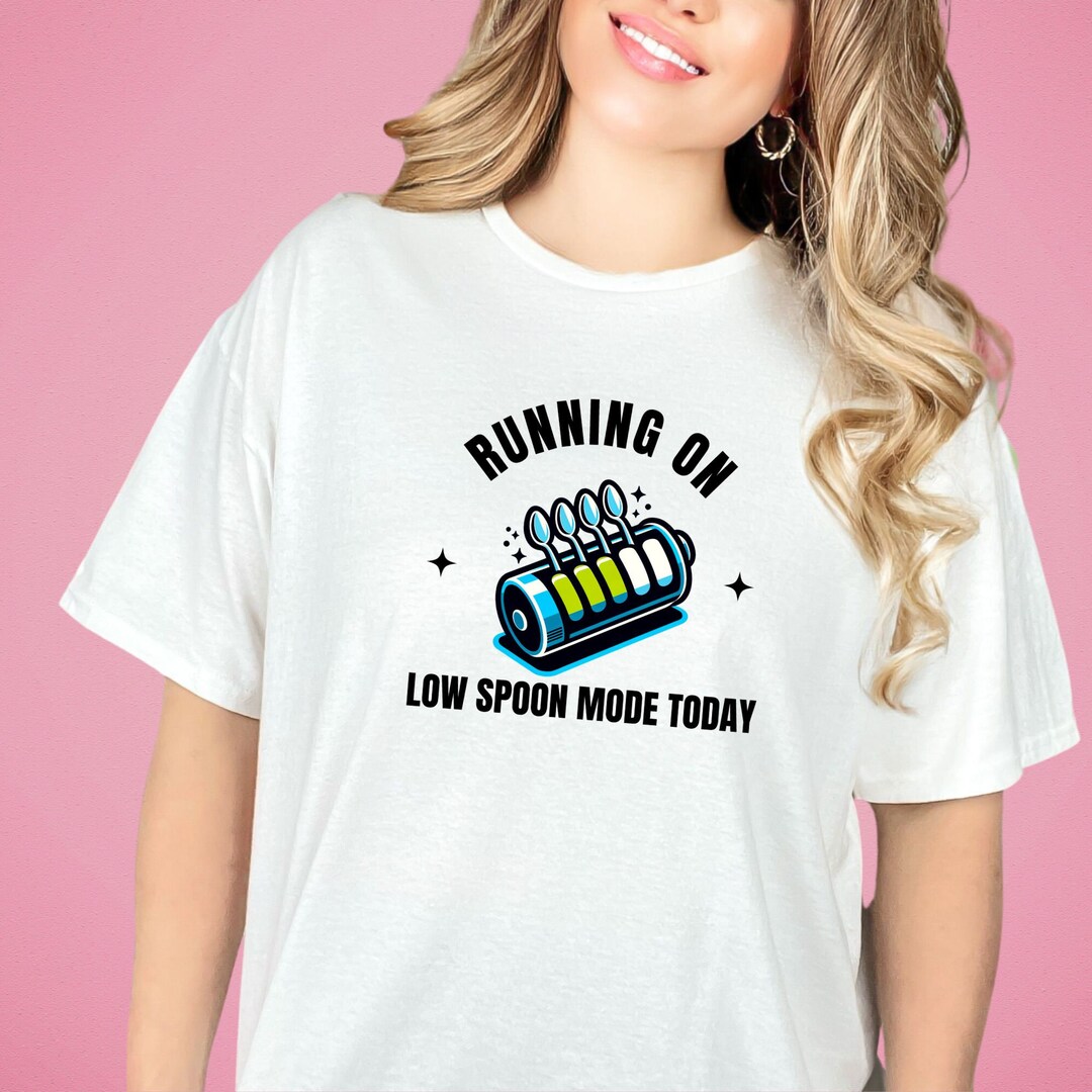 Spoonie Mum T-shirt | Running on Low Spoon Mode | Chronic Illness ...