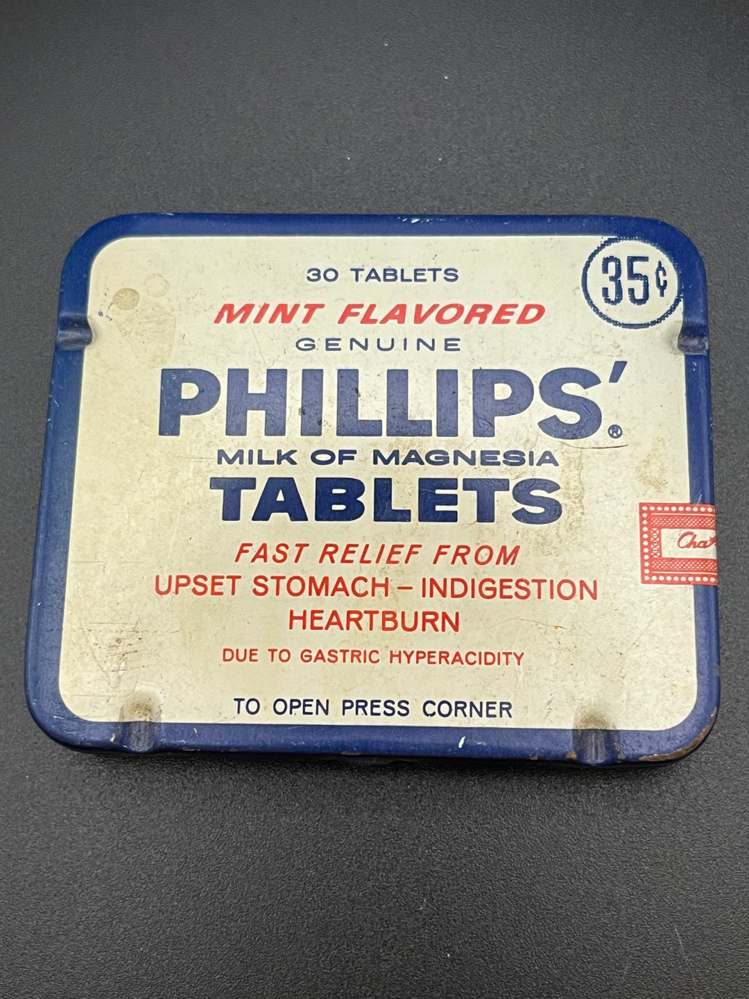 Vintage Advertising Tin; Phillips Milk of Magnesia Tin; Vintage ...