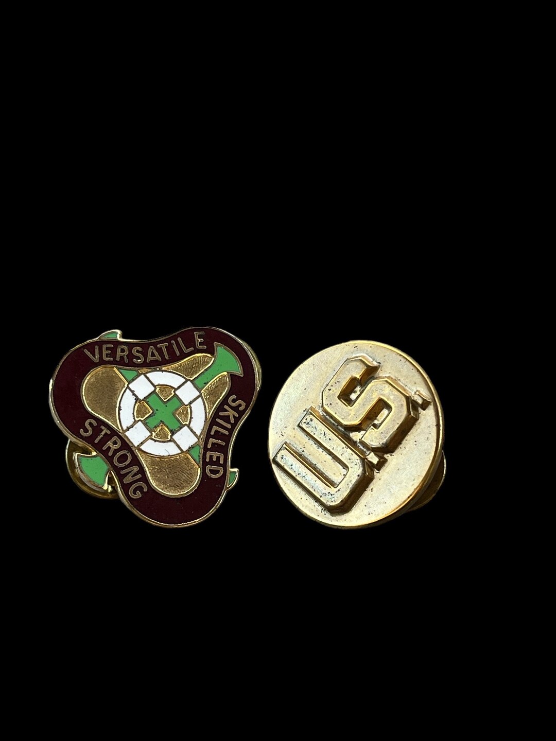 Vintage US Army Pin Set, 2291st Hospital Unit Crest Pin - Etsy UK